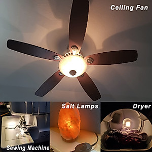 Ziomitus Dimmable E12 C7 Candelabra Led Light Bulbs 4W, Kx-2000 25W-40 Watt Halogen Equivalent, 3000k Warm White T6 Small Base 120V E12 Led Bulbs for Ceiling Fan Light Salt Lamp,450 lm(5Pack)