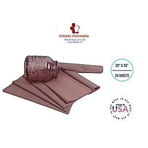 Rose Gold Tissue Paper Squares, Bulk 24 Sheets, Premium Gift Wrap and Art Supplies for Birthdays, Holidays, or Presents by Feronia packaging, Large 20 Inch x 26 Inch