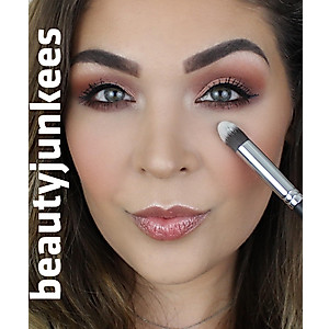 Small Concealer Brush Under Eye – Mini Tapered Kabuki Makeup Brush for Blending, Setting, Contour Eyeshadow, Powder, Cream Make Up, Vegan Synthetic