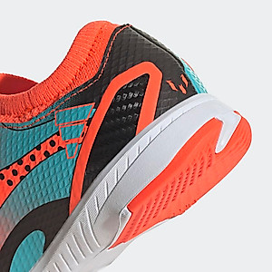 adidas X SPEEDPORTAL Messi.3 Indoor Soccer Shoe, Team Solar Orange/Mint Rush/Black, 2 US Unisex Little Kid