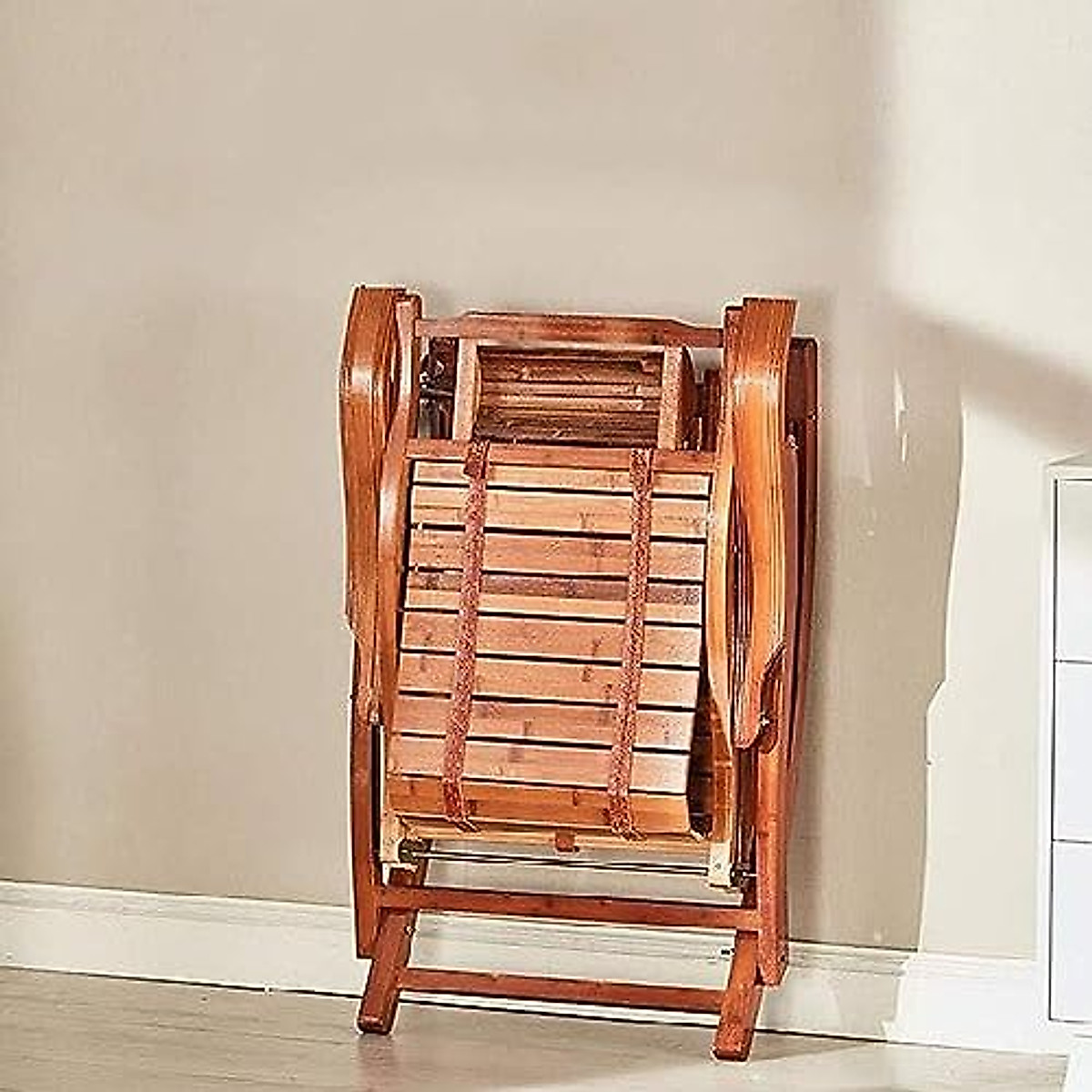 Zero Gravity Chair Lounge Chair Bamboo Recliner Wood Lounge Chair Folding Lunch Break Zero Gravity Relax Neck Pillow for Leisure Garden Folding Recliner Chair Patio Lounge Chair (Color : E+Cushion)