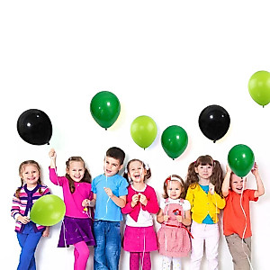 Green Black Balloon Garland Arch Kit - 122PCS Video Game Party Supplies Lime Green Black Balloons for Boy Soccer Football Video Gamer Miner Birthday Baby Shower Graduation Party Decors