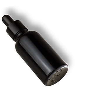 seafulee 1 oz Black Glass Bottles (30ML), with Black Glass Eye Droppers