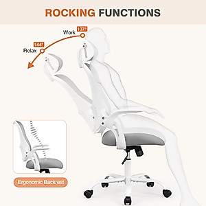 Sweetcrispy Office Computer Desk Managerial Executive Chair, Ergonomic Mid-Back Mesh Rolling Work Swivel Chairs with Wheels, Comfortable Lumbar Support, Comfy Arms for Home,Bedroom,Study,Student,Black