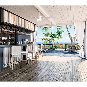 Hunter Fan Company 59427 Casablanca 54" Paume LED Light Kit and Wall Control Ceiling Fan, Fresh White Finish