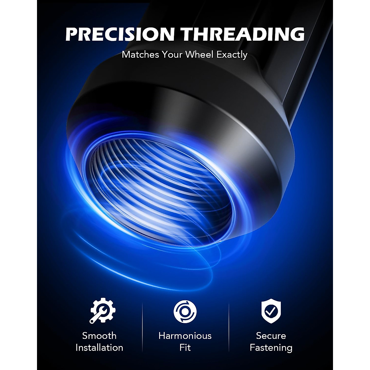 Orion Motor Tech M10x1.25 Lug Nuts, ATV Lug Nuts Compatible with Honda Kawasaki Suzuki Yamaha Can-Am Bombardier Arctic Cat, 10mmx1.25 Wheel Lug Nuts, Set of 16