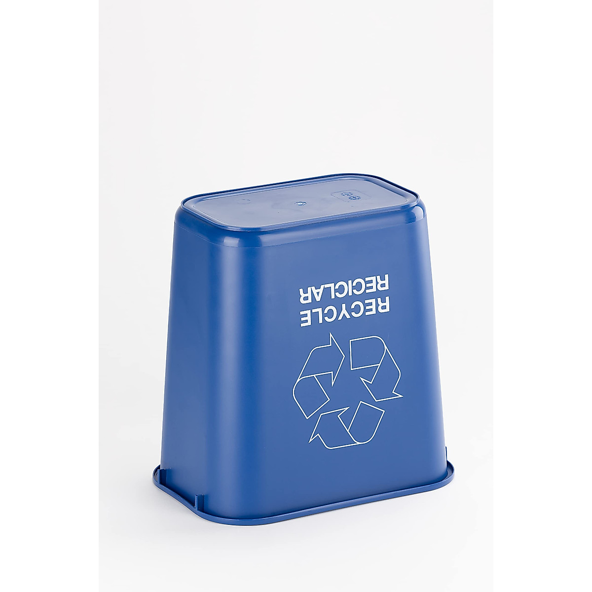 CFS 342928REC14 Plastic Recycle Deskside Wastebasket, 28 Quart, Blue