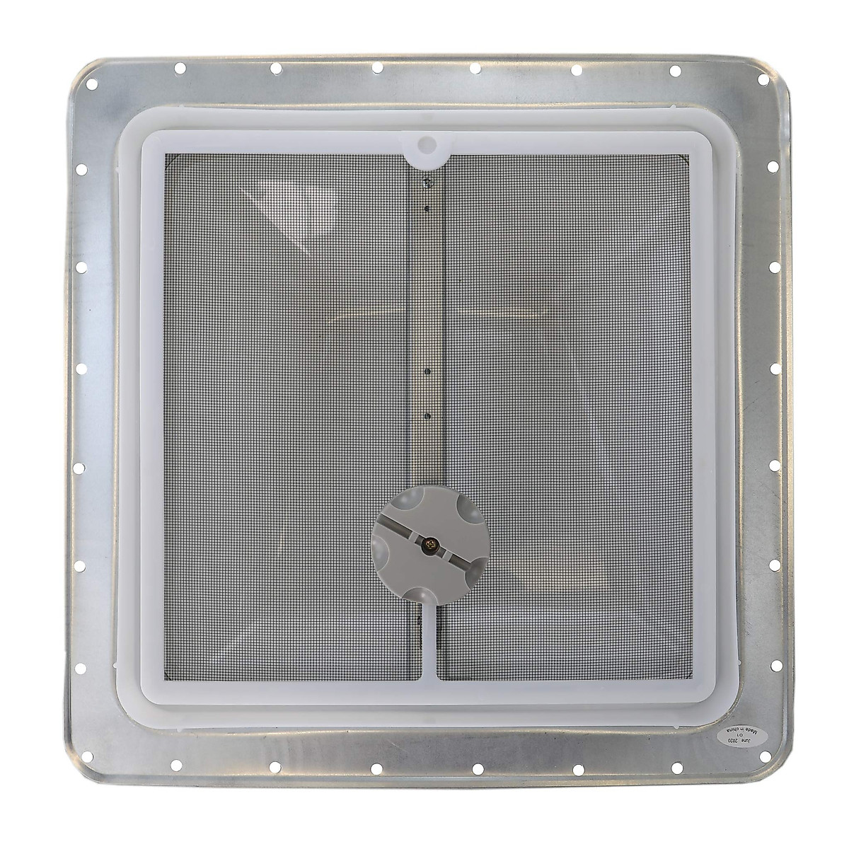 classAcustoms Heng's 71111A-C RV Roof Vent White Wegde Lid Non Powered Manual Crank Lid with Built in Screen and Galvanized Frame