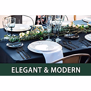 24-Piece Black Silverware Set with Steak Knives, Black Flatware Set for 4, Food-Grade Stainless Steel Tableware Cutlery Set, Mirror Finished Utensil Sets for Home Restaurant