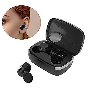 ASHATA Wireless Earbuds, Bluetooth Headphones with Microphone, IPX7 Waterproof HiFi Deep Bass High Fidelity Stereo Earphones with Lightning Charging Case for Sports Work