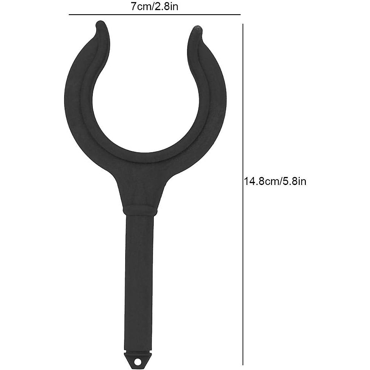 Alomejor 2 Pcs Boat Oar Lock Marine Rowlock Horn Side Mount for Oars Rod and Fishing Rod Support Bracket for Sea Fishing Boating