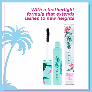 Petite 'n Pretty Feather Stretch Washable Mascara - Makeup for Kids, Tweens and Teens - Extends lashes, Easy to Apply & Remove - Non Toxic & Made in the USA
