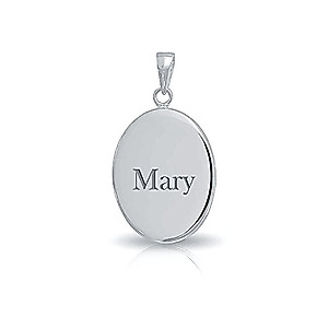 Classic Antique Estate Jewelry Style Blue White Carved Oval Simple Framed Victorian Lady Portrait Mother and Child Cameo Pendant Necklace For Women Wife .925 Sterling Silver