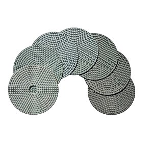 Stadea PPW266B Diamond Polishing Pads 7 Inch Set For Marble Concrete Stones Terrazzo Granite Floor Polishing