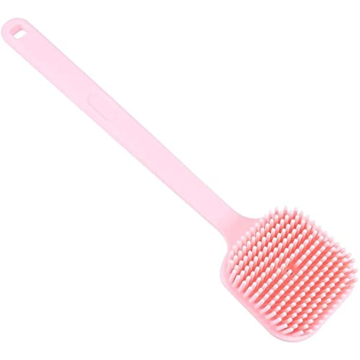 ZCX Body Brushes Silicone Bath Brush, Soft Bristles Body Shower Brush Back Brush Scrubber with Long Handle for Shower Body Brushes (Color : Pink)