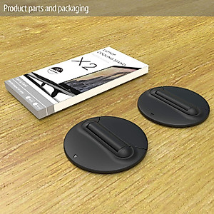 Portable Mini Laptop Riser,Foldable Laptop Cooling Stand,Ergonomic Keyboard Feet,Adjustable Invisible Lightweight Ventilated Notebook Holder for MacBook Air Pro 10-17 Inch (2 Pack)