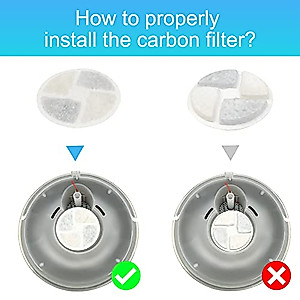 Heroange 4 Pack Replacement Filter for 68oz/2L Cat Water Fountain WF150, Triple Filtering, Dog Water Fountain Filter