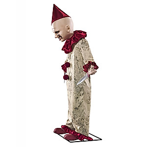 Spirit Halloween 4.9 Ft Dagger Mike Animatronic | Decorations | Animated | Pop-Up Motion | Plays Sounds | Clown Animatronic