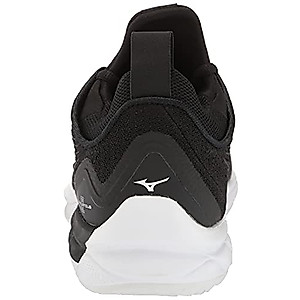 Mizuno 2 Wave Luminous Women's Volleyball Shoe 8 (0800), Black/White, 8