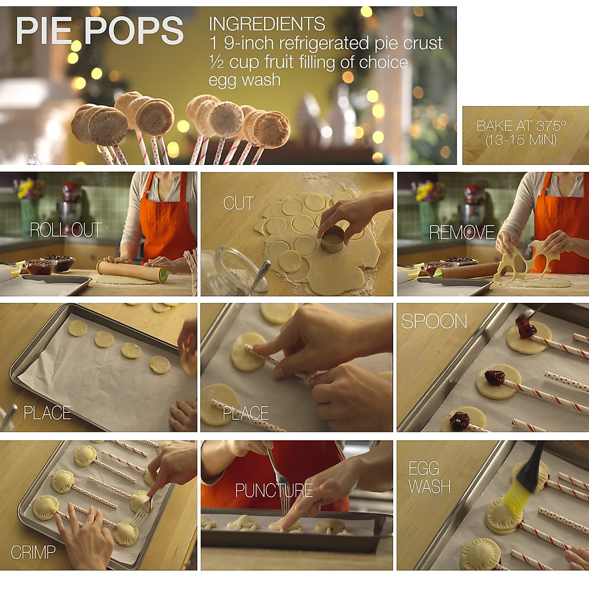 HUJI Round Pastry Dough Cutter Set For Baking Cookies Biscuits Donuts Scones Heavy Duty (1 Pack, Set of 11 Round Cutters)