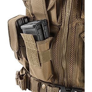 Barska Loaded Gear VX-200 Tactical Vest – Adjustable MOLLE Vest with Rifle & Pistol Mag Pouches, Holster, Utility Pouch, and Emergency Drag Handle