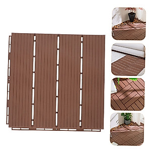 Yardwe Wooden Plastic Floor Deck Boards Moisture-Resistant Fireproof Splicing Floor for Homes