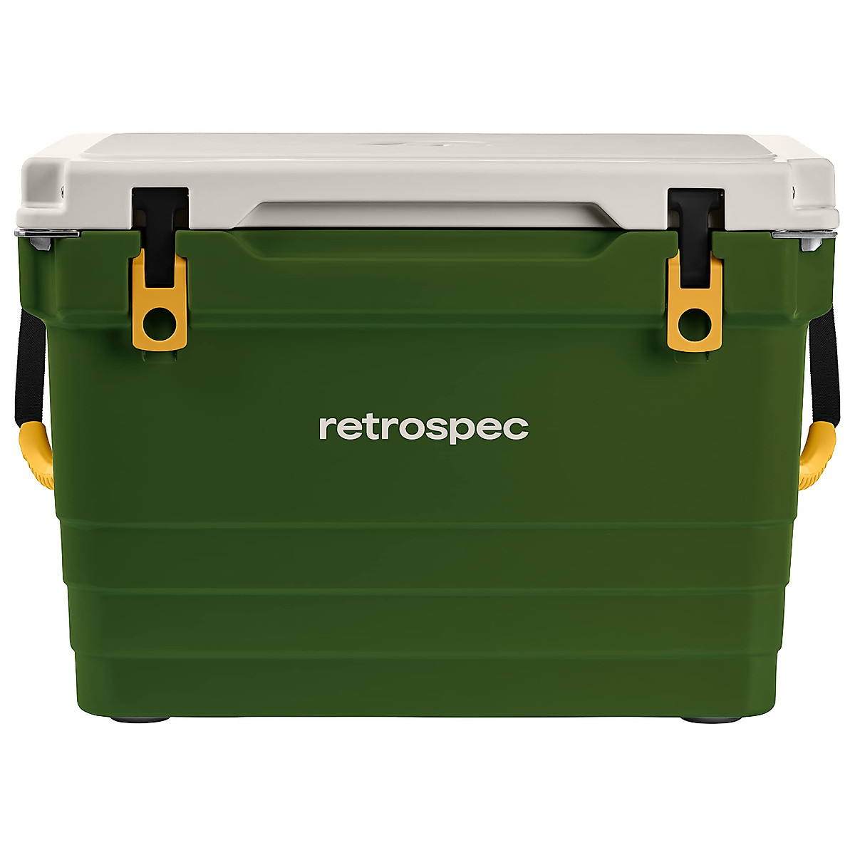 Retrospec Palisade Rotomolded 45 Qt Cooler - Fully Insulated Portable Ice Chest with Built in Bottle Opener, Tie-Down Slots & Dry Goods Basket - Large Beach, Camping & Travel Coolers - Coastal Blue