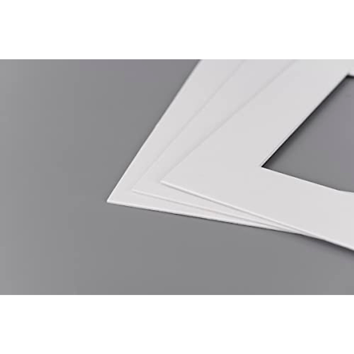 A PLUS MAX 8x10 White Picture Mat board with Core Bevel Cut Frame Mattes for 5x7 Pictures - Pack of 10