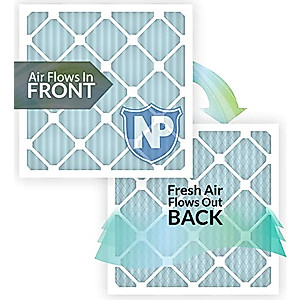 Nordic Pure 16x20x4 MERV 8 Pure Baking Soda Odor Reduction AC Furnace Air Filters 1 Pack