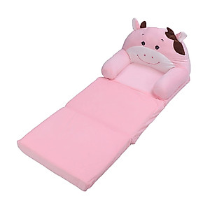 Aqur2020 Foldable Kids Sofa Lazy Toddler Seat Folding Cow Girl for Pink Sofa Bed Couch Cute Sofas (3 Layer)