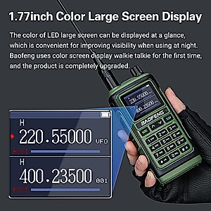 BAOFENG UV-17R Ham Radio Upgrade of baofeng uv-5r Two Way Radio Long Range Dual Band USB Charger 999 Channels Hand Free VOX Walkie Talkies for Adults with 771 Antenna Earpiece Flashlight Battery