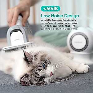 neabot P1 Pro Pet Grooming Kit & Vacuum Suction 99% Pet Hair, Professional Grooming Clippers with 5 Proven Grooming Tools for Dogs Cats and Other Animals(Renamed to Neakasa)