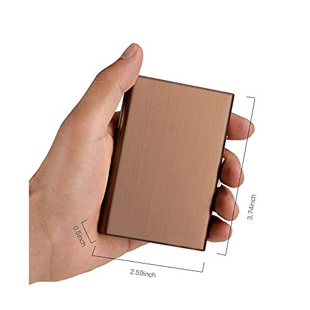 RFID Credit Card Holder Metal Wallet Stainless Steel Credit Card Protector Case Business Card Holder for Men or Women