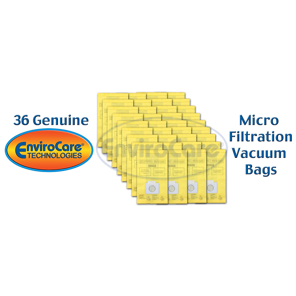 EnviroCare Replacement Micro Filtration Vacuum Cleaner Dust Bags made to fit Kenmore Canister Type C/Q 50555, 50558, 50557 and Panasonic Type C-5 36 pack