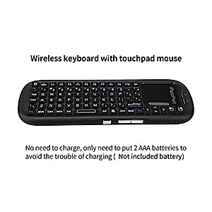 iPazzPort 2.4G Mini Wireless Keyboard with Touchpad Mouse Combo, Lightweight Portable Keyboard Controller, Compatible with Android TV Box/PC/Tablets/PS4/Raspberry Pi 3/HTPC KP-810-19S