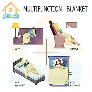 Funny Cute Yellow Cartoon Ducks Super Soft Fleece Flannel Big Blankets，Lightweight Comfort Throw Bedspread Quilt Moving Cover for Picnic Couch Sofa Large 80"x60"（Queen） Adults