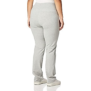 Juicy Couture Women's Essential High Waisted Cotton Yoga Pant, Light Grey Heather, X-Large
