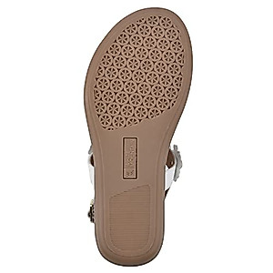 WHITE MOUNTAIN Women's Liftoff Sandal, White/Smooth, 8.5 M