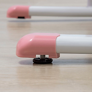 Qaba Wooden Kids Study Desk, Height Adjustable Children School Study Table, Student Writing Desk with Tilt Desktop, Drawer, Storage Shelf, Pen Holder, Pink