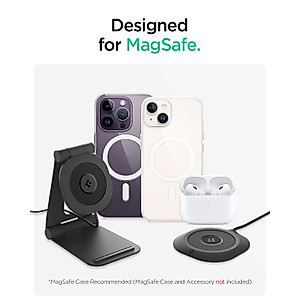 Spigen ArcField (MagFit) for MagSafe Magnetic Wireless Charger for iPhone 16 Pro Max Plus 15 14 13 Pro Max Plus Mini 12 Pro Max Fast Wireless Charging Pad
