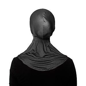 TheHijabStore.com Women's Ninja Hijab Under Scarf with Comfortable Elastic Neck Full Instant Coverage Bonnet Caps Black