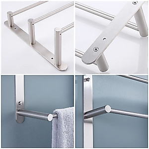 KES Bath Towel Bar 30 Inch 3-Tier Bathroom Towel Rack Wall Mount SUS304 Stainless Steel Brushed Finish, BTH202S75-2