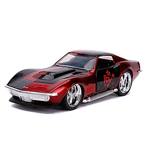 Jada Toys DC Comics 1:32 Harley Quinn 1969 Chevy Corvette Stingray Die-cast Car, Toys for Kids and Adults