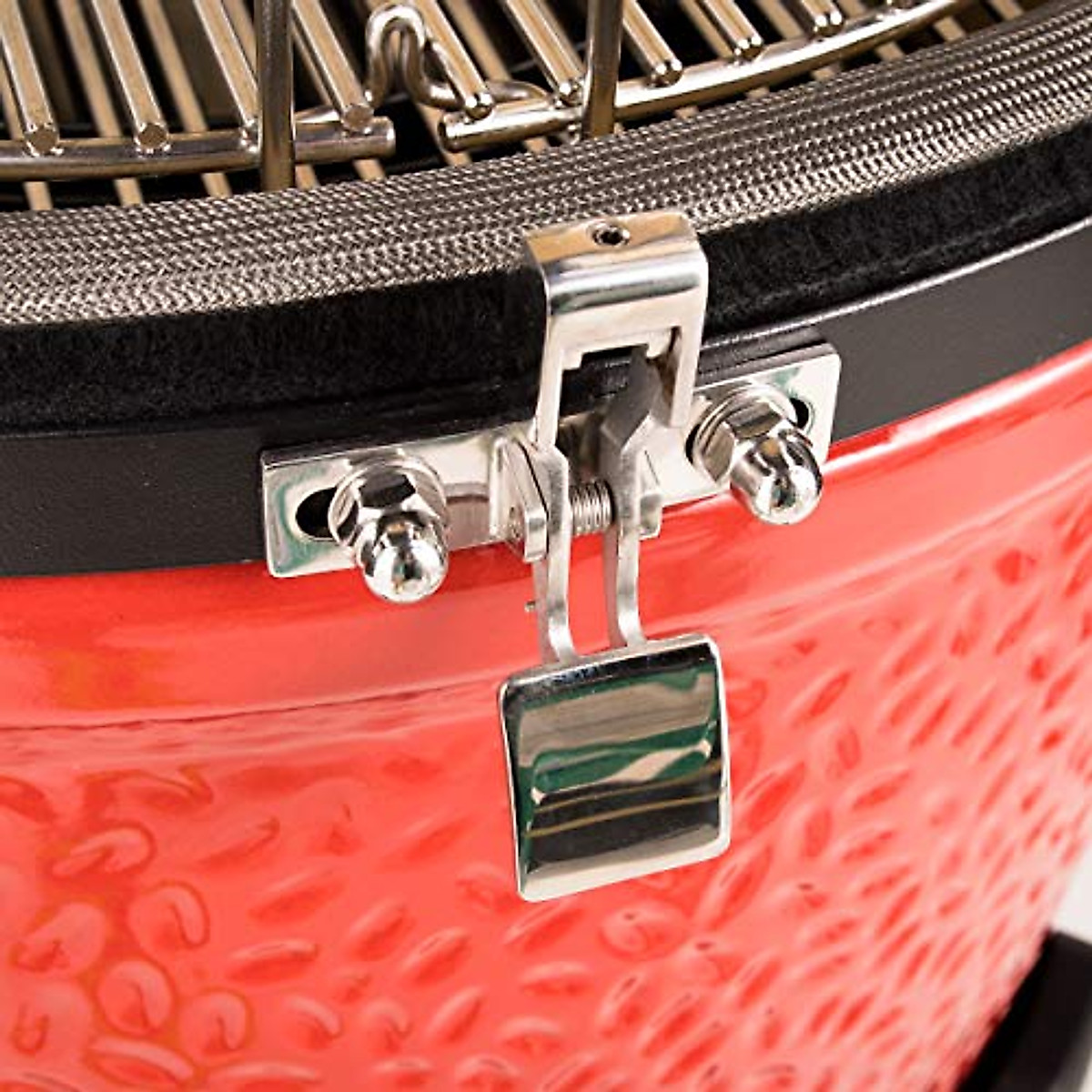 Kamado Joe KJ15040921 Classic Joe III 18-inch Charcoal Grill with Cart and Side Shelves, Blaze Red