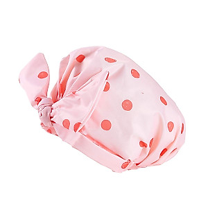 iSPECIAL Shower Cap for Women Long Hair Reusable, Adjustable Shower Caps & Luxury Waterproof Bathing Hair Cap for Women, Elegant Double Layer Shower Caps