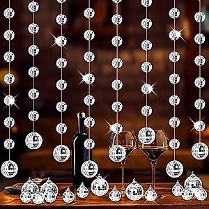 79 Pcs Disco Balls Ornaments Reflective Mirror Disco Ball Hanging Glass Mini Disco Ball 70s Disco Party Decorations for Wedding Bar Dance Music Christmas (2 in, 1 in)
