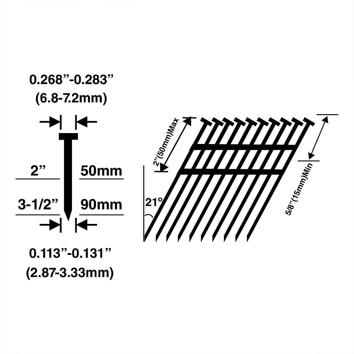 Freeman PFR2190 Pneumatic 21 Degree 3-1/2" Framing Nailer with Case