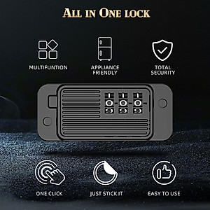 TOASAM Black Combination Lock - Effortless Access Control, Advanced Locking Mechanism, Customizable Security Codes, Childproofing, Versatile Application