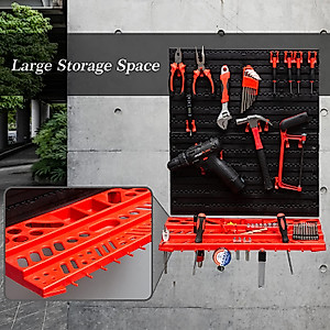 54-Piece Wall Mounted Peg Board,Large Capacity Garage Storage Rack,Pegboard Wall Organizer Tool Organizer for Tool, Parts,Workbench,Garge