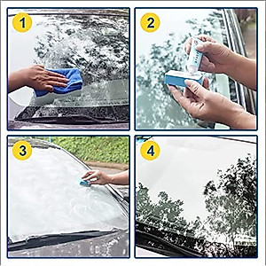 Car Glass Oil Film Cleaner, Car Glass Oil Film Remover, Glass Film Removal Cream, Car Windshield Oil Film Cleaner, Glass Stripper Water Spot Remover, Windshields Cleaning Liquid (5PCS)